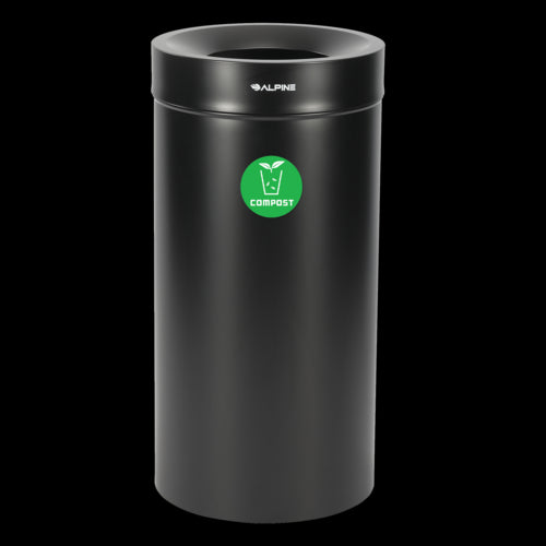 Alpine Industries ALP475-27-BLK-CO, 27 Gallon Stainless Steel Compost ...