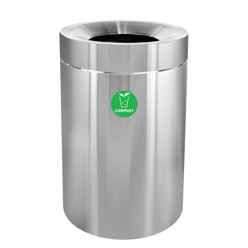 Alpine Industries ALP475-50-CO, 50 Gallon Stainless Steel Compost Can ...