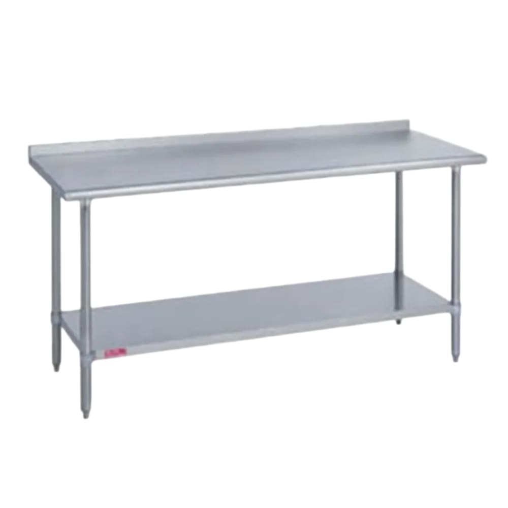 Duke 316-2484-2R 84" 16 ga Work Table w/ Undershelf & 300 Series Stain — City Food Equipment