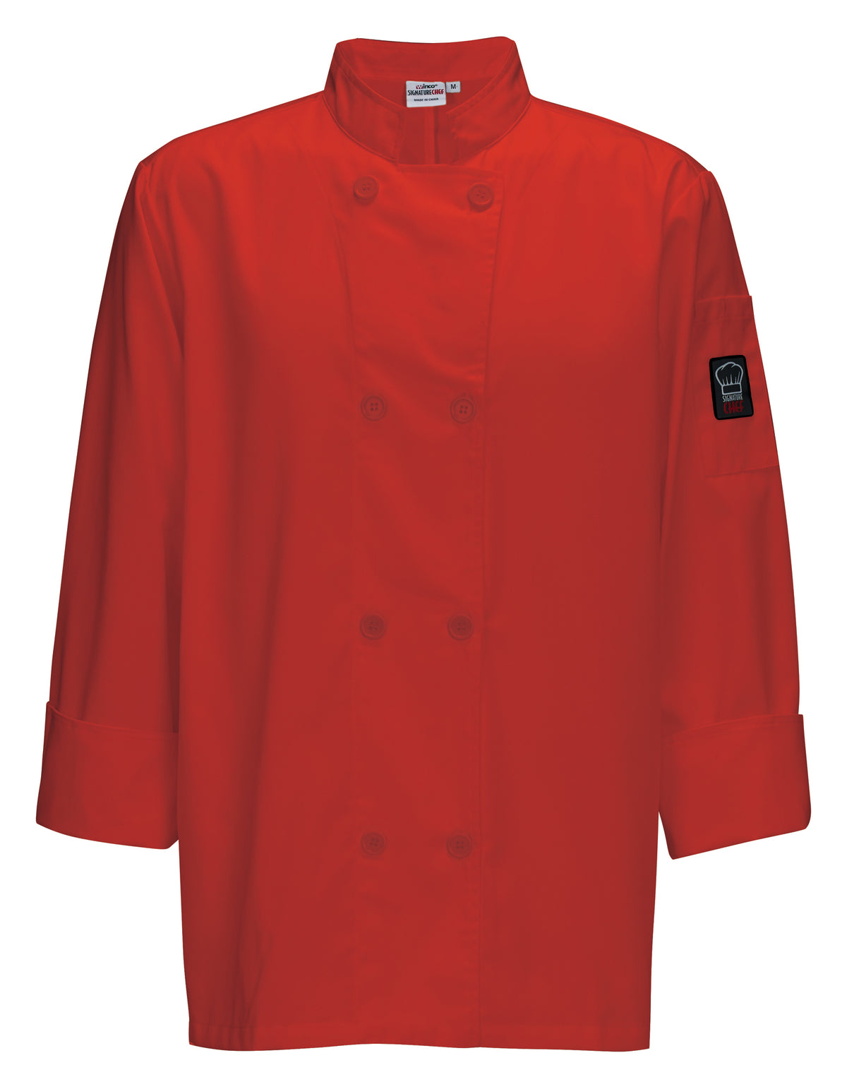 Tapered Chef Men's Jacket, Red, S (12 Each) — City Food Equipment