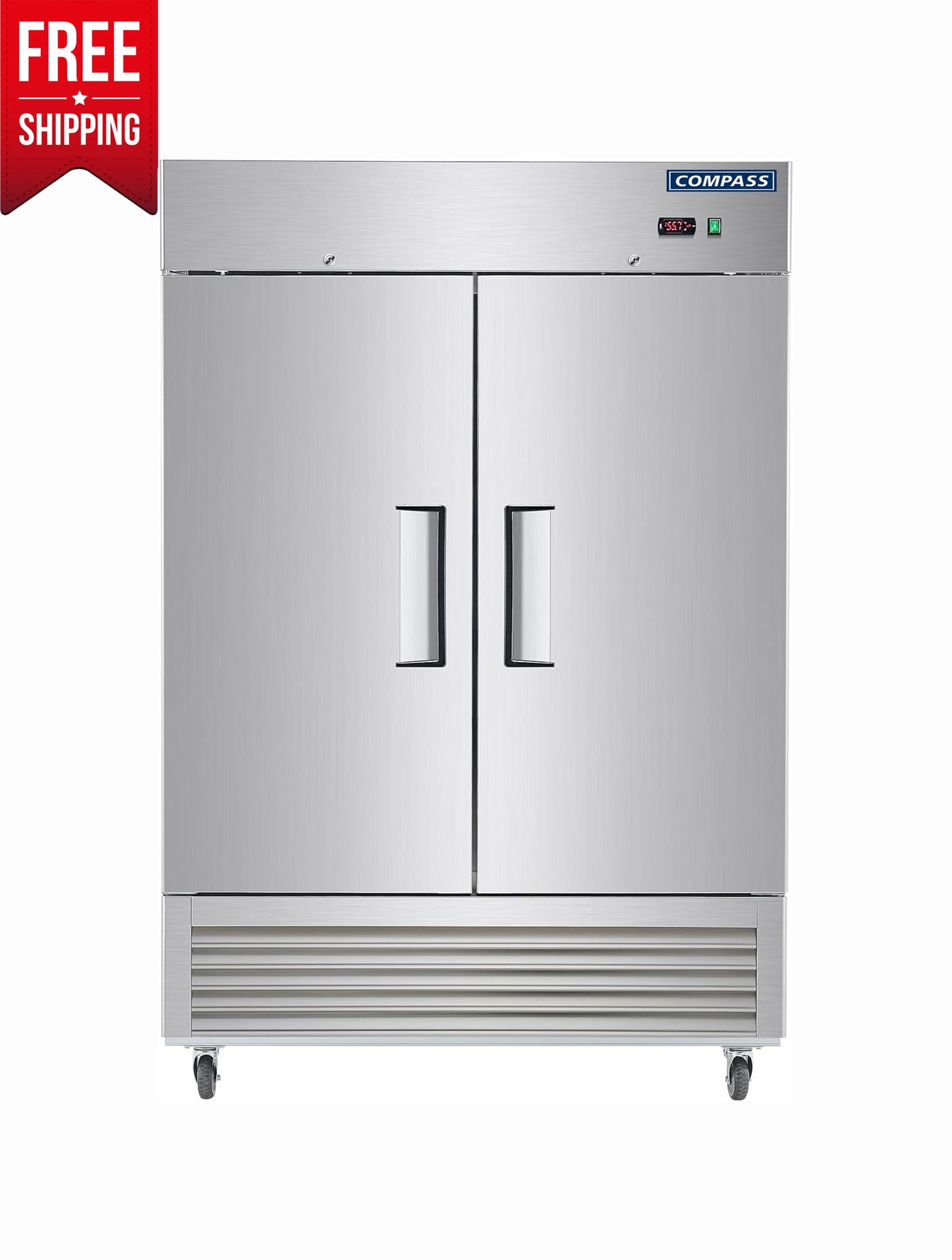 Compass PLG-1A-SC190 2-Door Commercial Refrigerator in Stainless Steel ...