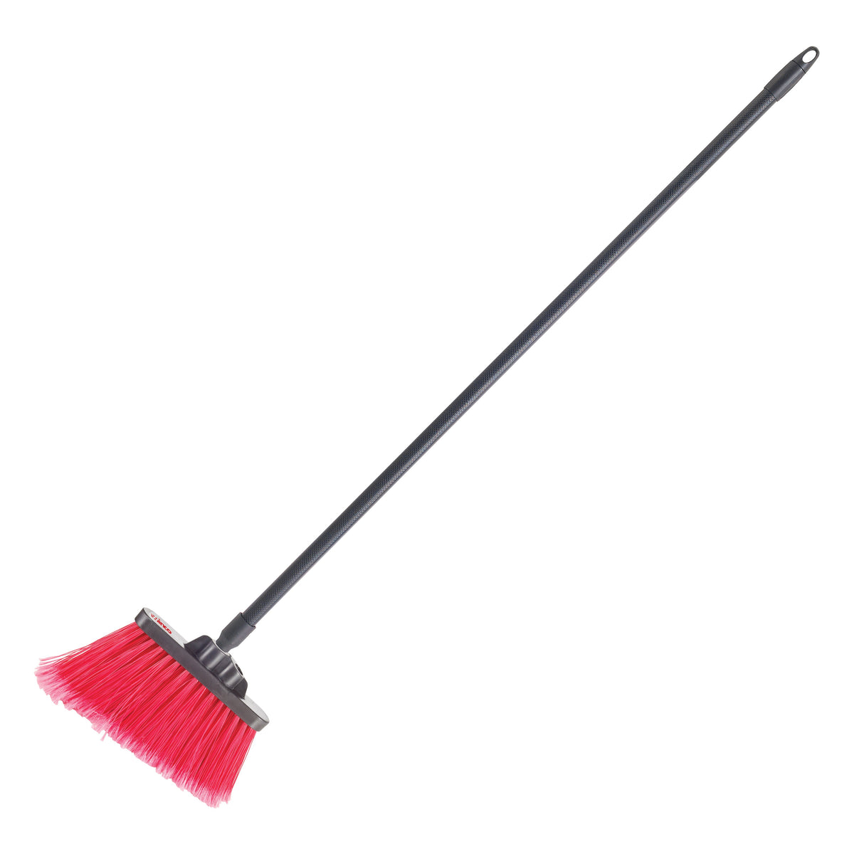 Angle Broom Set, 48"L Fiberglass Handle, Flagged, Red Bristles, Medium ...