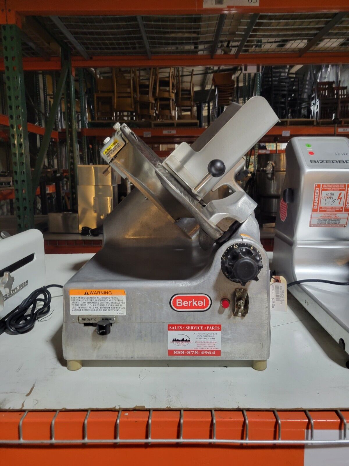 Berkel 919 Semi-Automatic Commercial Meat Slicer, 1/2hp — City Food ...