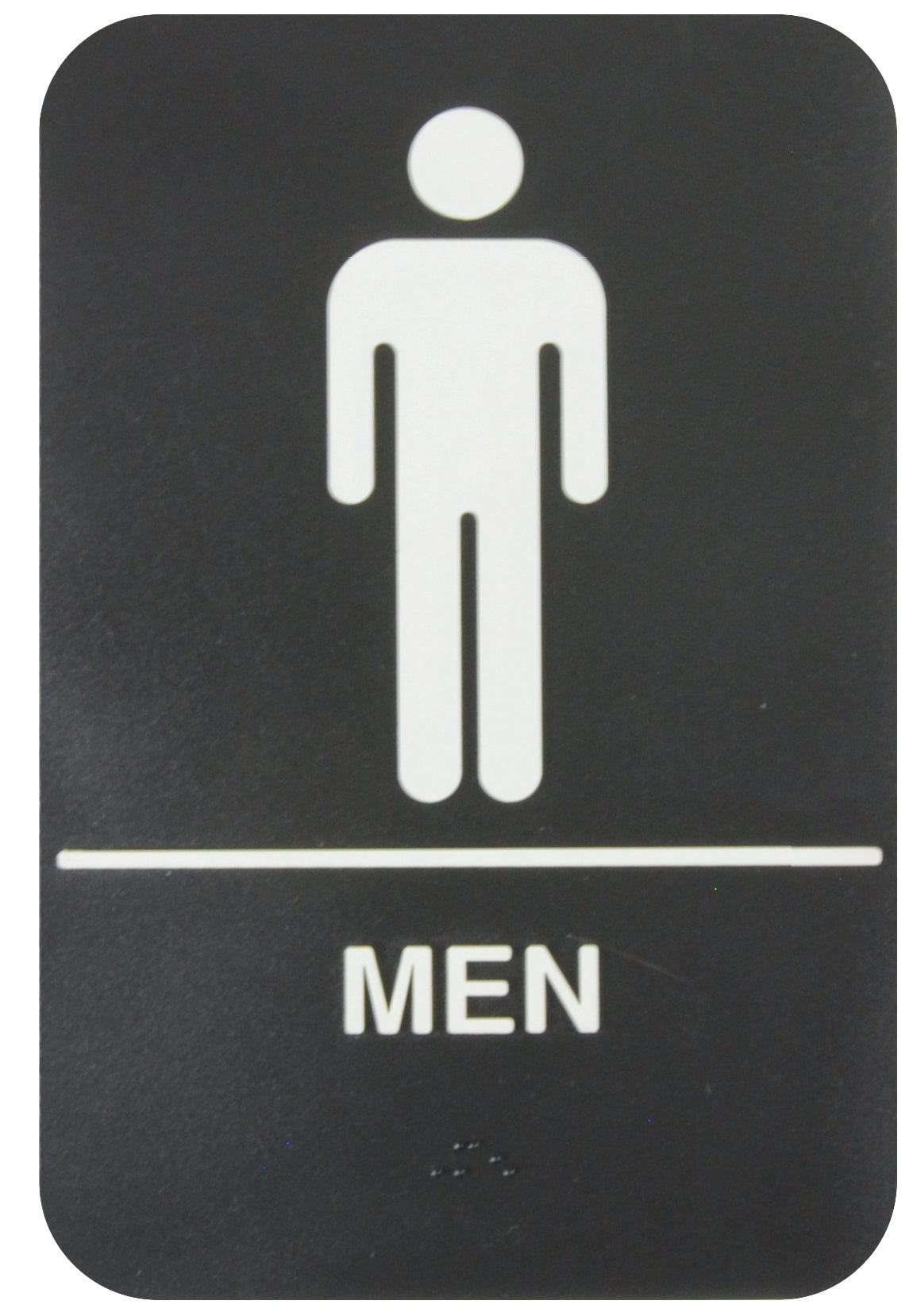 Sign 6" x 9" x 1/8", Information Sign with Braille, Men, Braille QTY-6 ...