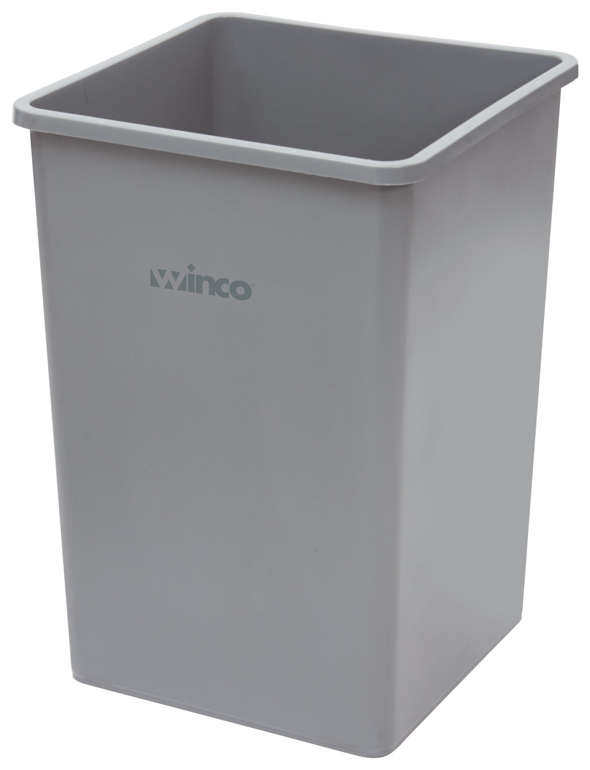 35 Gallon Square Tall Trash Can, 19-1/2" Square x 27-5/8"H, Gray (1 Ea ...
